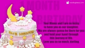 1 Month Birthday Wishes for Baby Girl » Wording Ideas